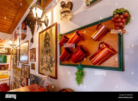 Traditional Coffee House Kafeneio In Lasta Village Arcadia