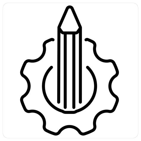 Settings And Innovation Icon Concept In Black Line Color 65346987 Vector Art At Vecteezy