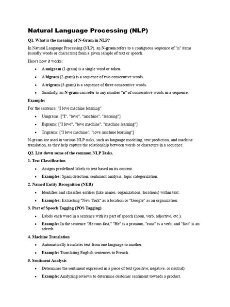 Nlp Prep Pdf Parsing Part Of Speech