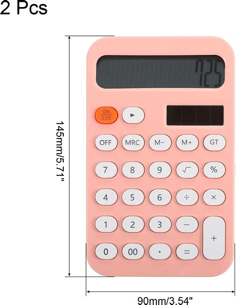 Patikil Cute Basic Calculator 2 Pack Standard Function Portable Desktop Electronic Calculators