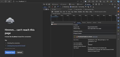 Docker Container No Response On Https Port In Visual Studio Debug Build Stack Overflow
