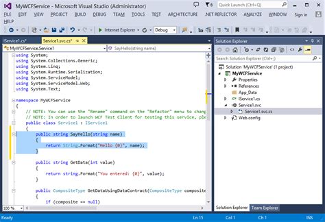 using wcf in native blog