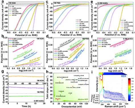 Electrocatalytic Her Performances A Lsv Curves And B Tafel Plots In