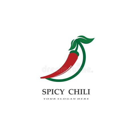 Chili Logo Design Template Vector Illustration Stock Vector