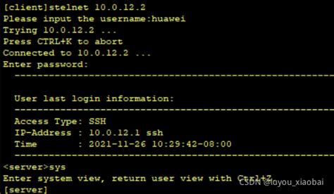 华为ensp Ssh远程登陆实验步骤ensp Ssh远程登录 Csdn博客