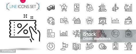 팩 성장 차트 그래프 차트 및 식료품 바구니 라인 아이콘 픽토그램 아이콘입니다 벡터 가격에 대한 스톡 벡터 아트 및 기타 이미지 가격 구매 그래프 Istock