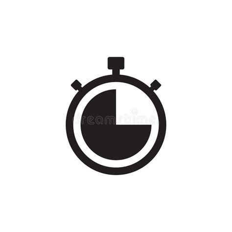 Hand Stopwatch Timer Icon Vector Isolated On White Background Stock