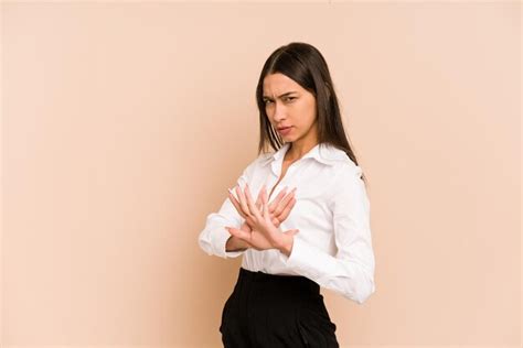 Premium Photo Doing A Denial Gesture