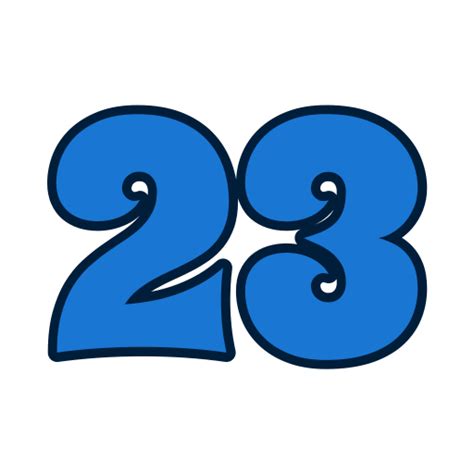 Number 23 Generic Color Lineal Color Icon