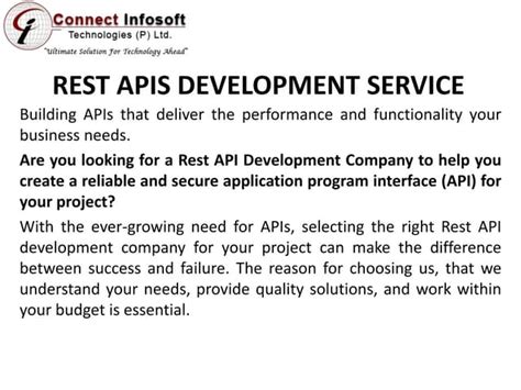 Rest Api Development Services Ppt