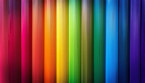Vivid Vertical Gradient Stripes Color Spectrum Premium Ai Generated Image