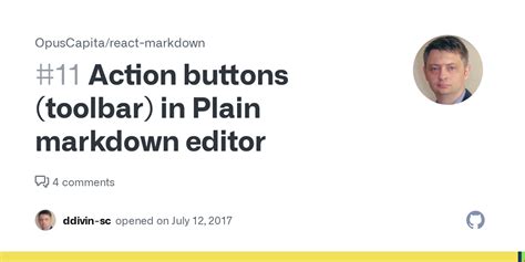 action buttons toolbar in plain markdown editor · issue 11