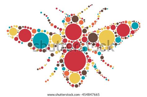 Bee Shape Vector Design By Color Stock Vector Royalty Free 454847665