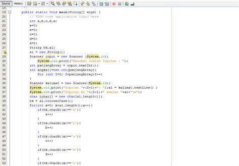 MEMBUAT PROGRAM HURUF VOKAL DENGAN JAVA IT ARTIKEL