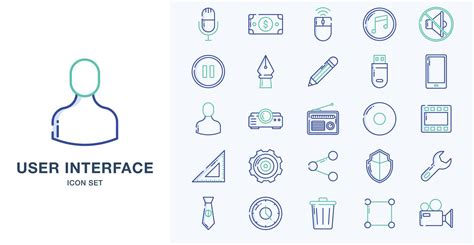 Basic Ui Essential Icon Web Icon Set Outline Coloured Icon Set Vector Art At Vecteezy