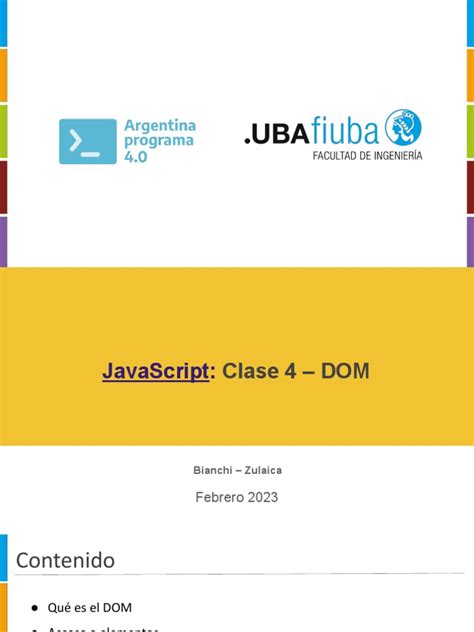 Jsclase041dompptx 1 1 Pdf Modelo De Objeto De Documento Html