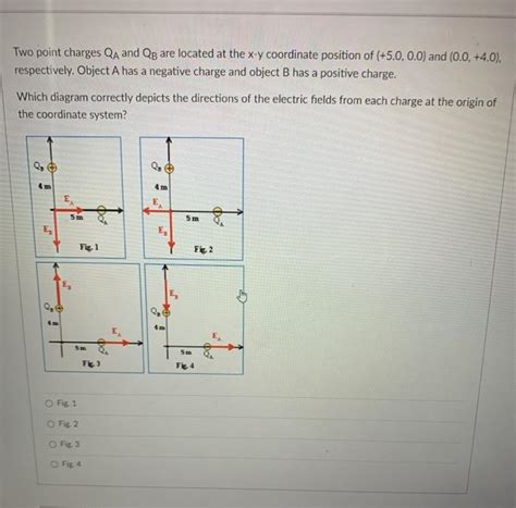 solved two point charges qa and qg are located at the x y