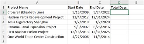 如何在excel中计算日期之间的天数 Infoxiao
