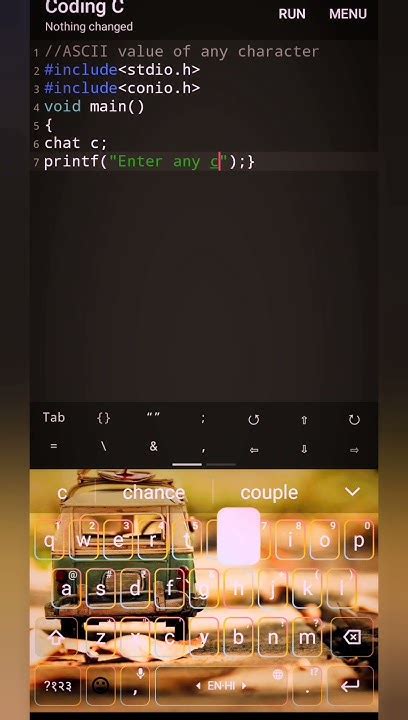 Find Ascii Value Of Any Character Using C Programming Youtube