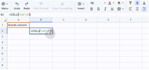 CELL Function For Sheets
