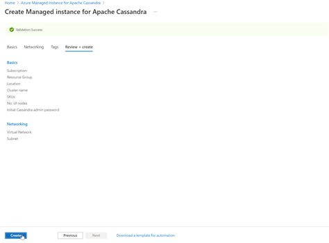 Démarrage Rapide Créer Une Instance Managée Azure Pour Un Cluster Apache Cassandra à Partir Du