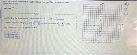 Solved Describe How The Given Function Can Be Obtained From Chegg