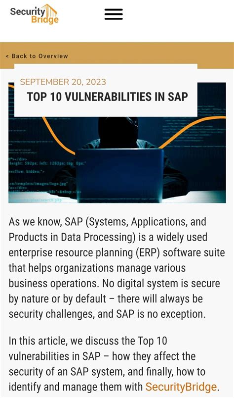 Sapcybersecurity Barry Snow