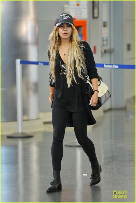 Vanessa Hudgens Sunglasses Make Her Look Red Hot At Lax Airport