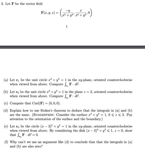 Solved Let F Be The Vector Field Chegg