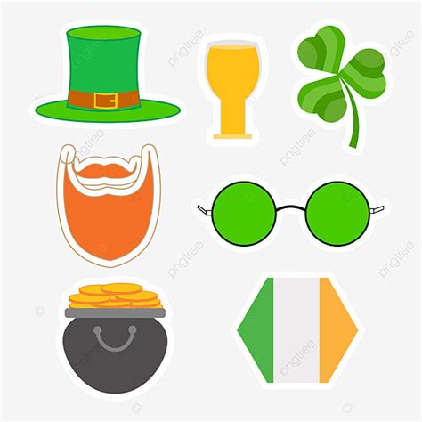 성 패트릭 데이 스티커 디자인 Png 이미지 일러스트 성 패트릭의 날 스티커 아일랜드 행운의 날 세인트 패트릭 요소 Png 일러스트 및 벡터 에 대한 무료 다운로드