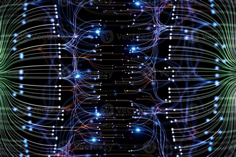 Big Data Visualization Digital Data Threads Plot Network 51207567 Stock