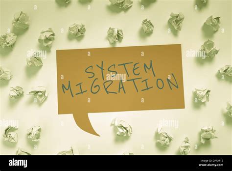 Conceptual Caption System Migration Internet Concept Moving From The