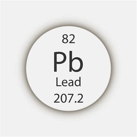 Premium Vector Lead Symbol Chemical Element Of The Periodic Table