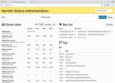 github njpanderson varnish phpadmin a php based varnish administration tool