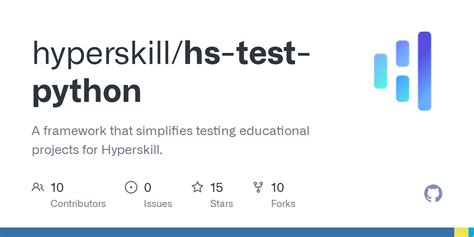 GitHub Hyperskill Hs Test Python A Framework That Simplifies Testing Educational Projects For