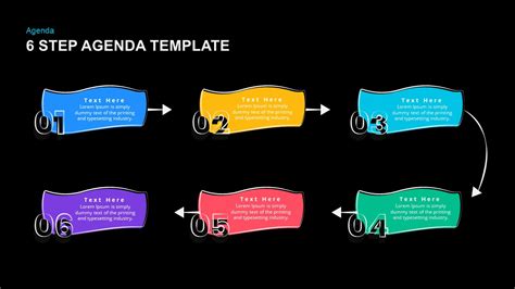 6 Step Agenda PowerPoint Presentation Template Slidebazaar