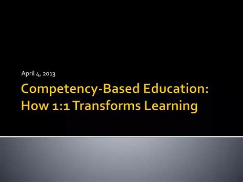 PPT Competency Based Education How Transforms Learning PowerPoint Presentation ID