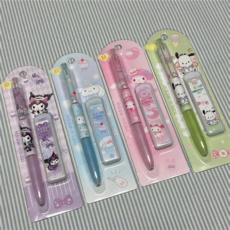 2개이상할인 산리오 캐릭터 샤프 샤프심세트 문구세트 필기구세트 신학기용품 친구생일선물 쿠로미 포차코 시나모롤 마이멜로디 에이블리