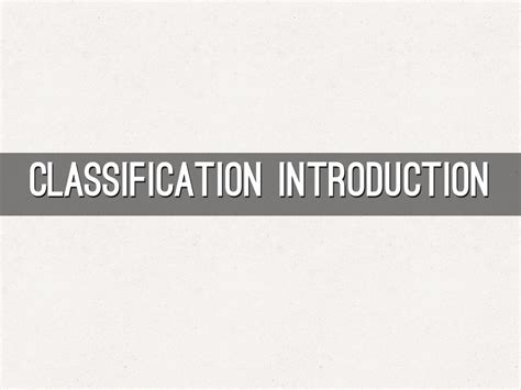 Classification Introduction By Jenniferdaniel