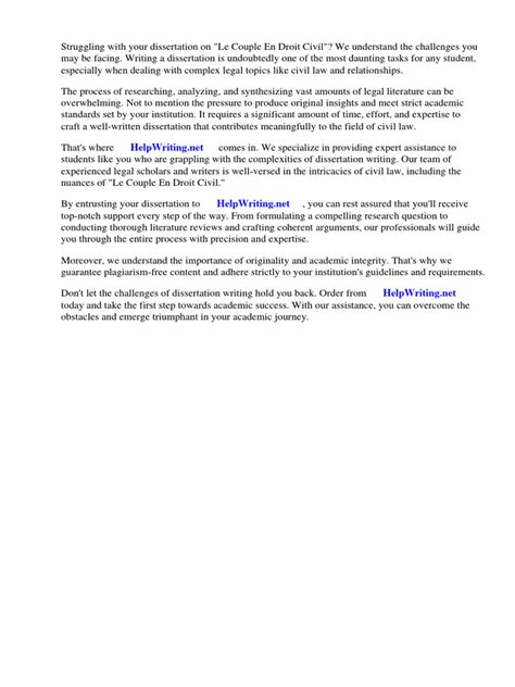 Dissertation Le Couple En Droit Civil Pdf