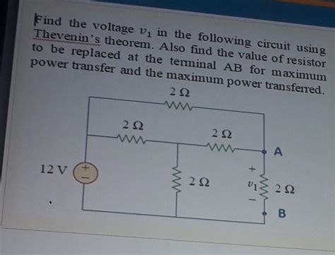Solved Find The Voltage V In The Following Circuit Using Chegg