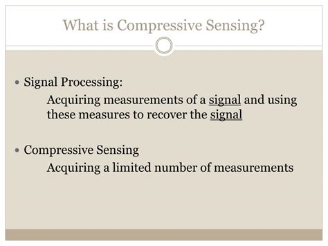 PPT Compressive Sensing Applications PowerPoint Presentation ID