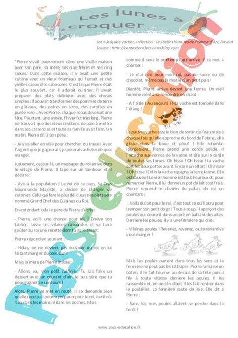 Des lunes à croquer Chandeleur lecture Conte Ce Cm Cm Cycle PDF à imprimer