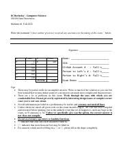 CS61B Data Structures Midterm Exam Tips Course Hero
