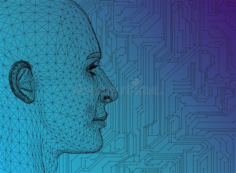 Abstract Human Head With Binary Code Stock Illustration Illustration Of Computer