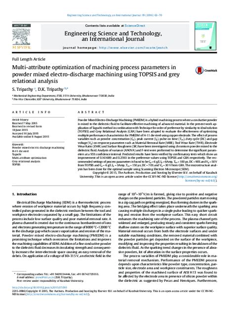 (PDF) Multi-attribute optimization of machining process parameters in powder mixed electro ...