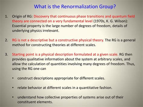 Ppt A Brief Introduction To The Renormalization Group Powerpoint