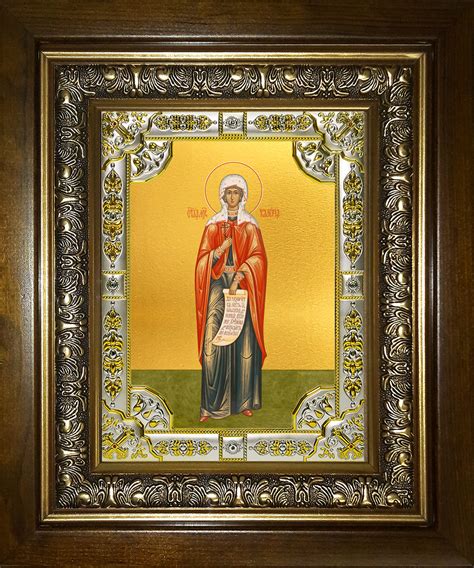 Икона Калерия (Валерия) Кесарийская (Палестинская), 18х24 см, в окладе ...