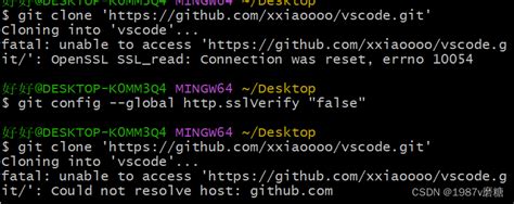 解决git Bash Here 连接github失败的问题fatal Unable To Access ‘github
