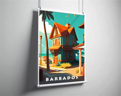 Barbados Travel Poster Barbados Print Barbados Wall Art Print
